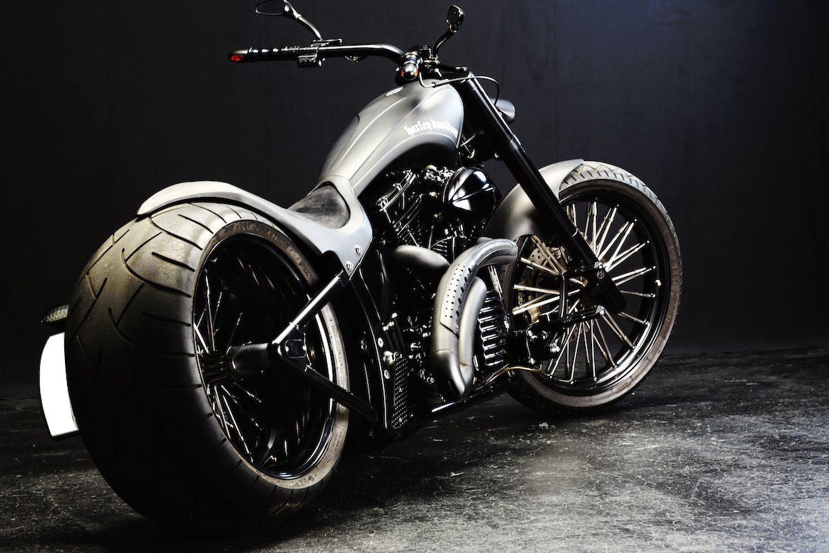 Motor Drag Ninja : Harley Davidson 2003 FXSTB Custom [U-TERA] HD Wallpaper